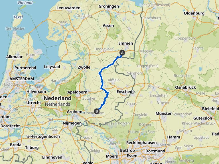 Trans Nederland MTB Route - Dag 2 - Van Veenoord naar Zelhem | Mountainbike-Tour | Komoot